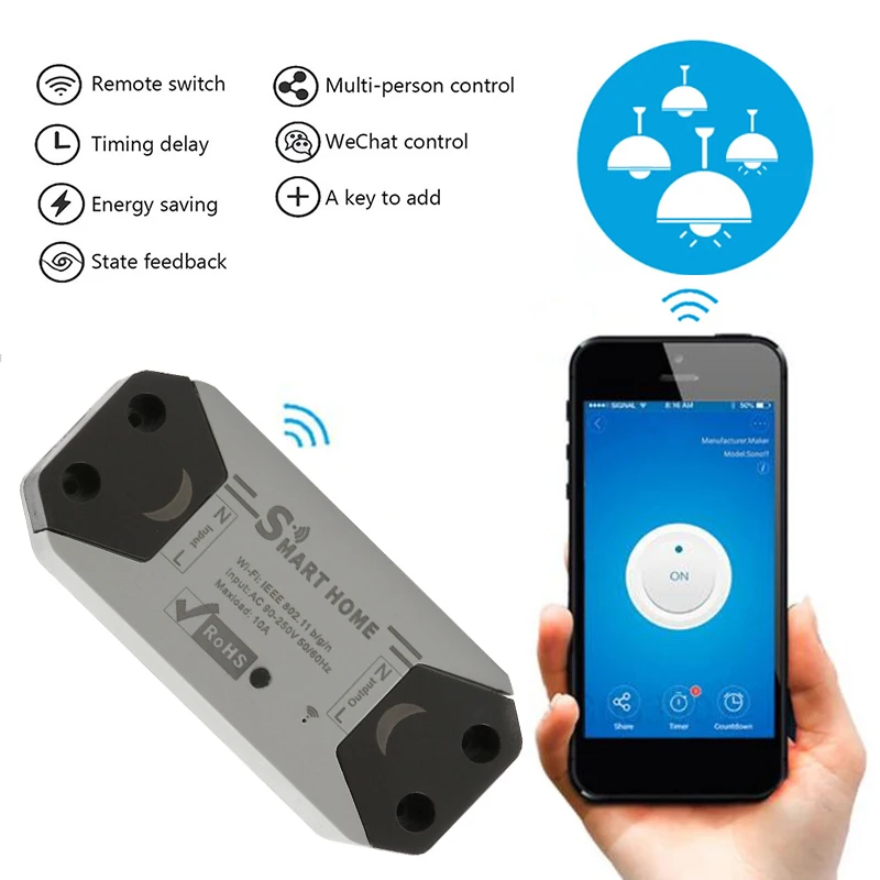 New WiFi Wireless Smart Home Remote Control Switch Module Relay Module ...