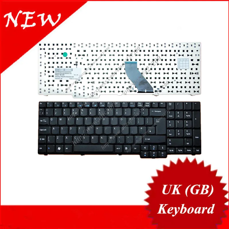 Inglés UK (GB) teclado para acer aspire 7000 7100 8530 8530G 8730 8730G ...