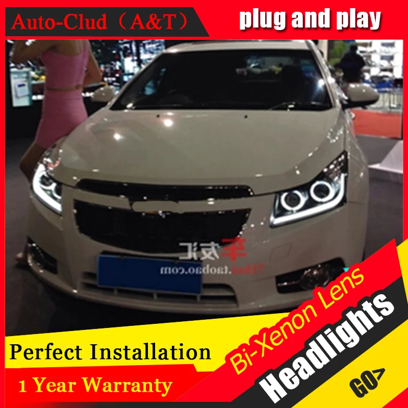 Auto Club 2009 2014 para Chevrolet cruze led faros LED DRL + Ángel ojos ...