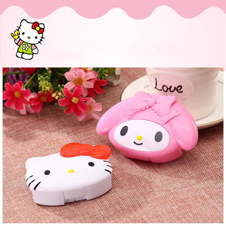 Cartoon Hello Kitty And My Melody Design Portable Pill Medicine Box ...