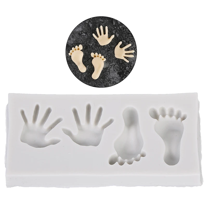 Mini-Feet-Hand-Shaped-Reusable-Silicone-Candy-Chocolate-Cake-Mold-3D ...