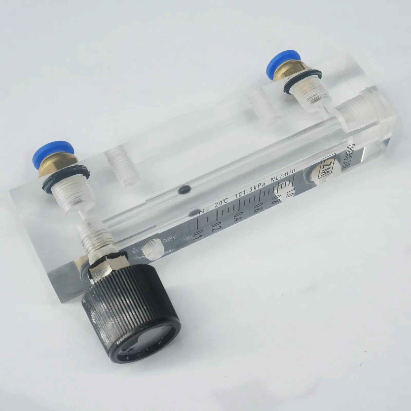0-1-25LPM-Fit-Tube-O-D-6mm-N2-Nitrogen-Flowmeter-Rotameter-With-Valve ...