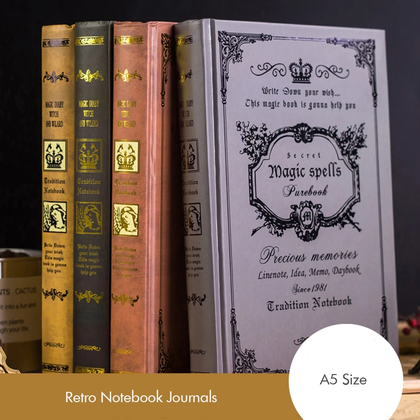 Retro Notebook Journals For Travelers Creative Planner A5 Size, 21x14 ...