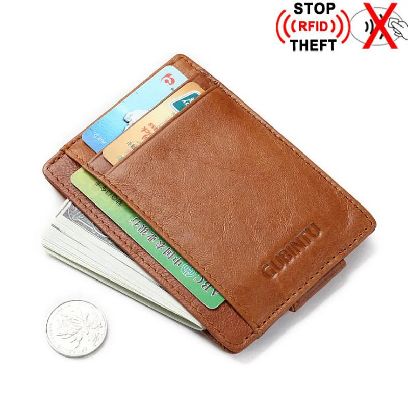 Genuine Leather Wallet Slim Rfid Protection | Leather Rfid Blocking ...