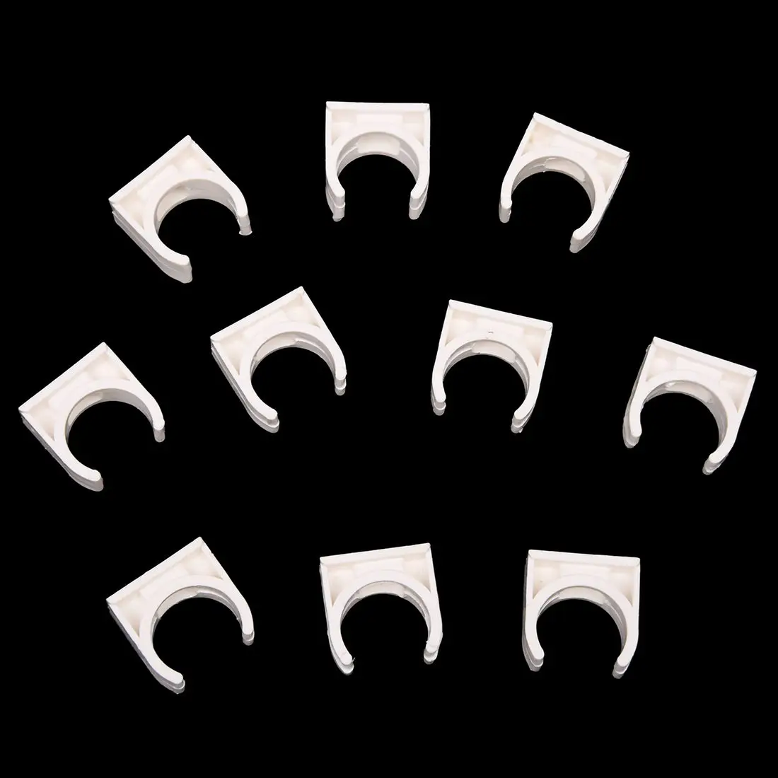 Top quality 10 Pcs 20mm Diameter White PVC Water Supply Pipe Clamps ...