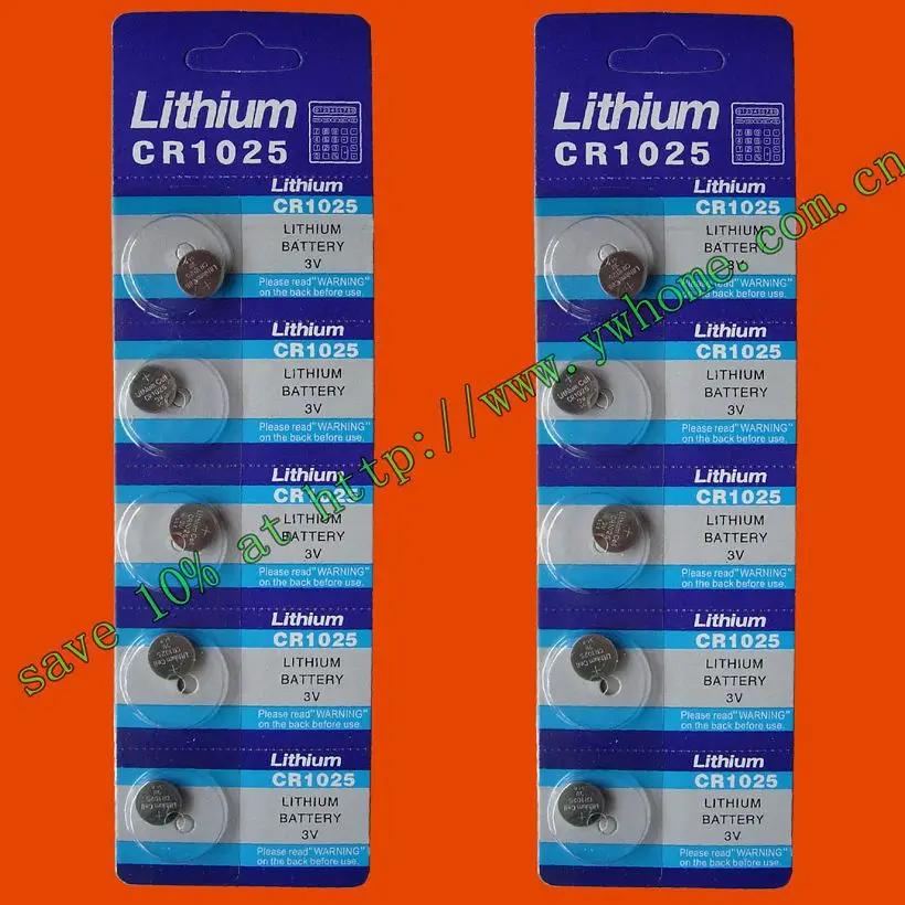 10PCS SUNMAX CR1025 LITHIUM BATTERIES 3V SHIP by air mail|lithium ...