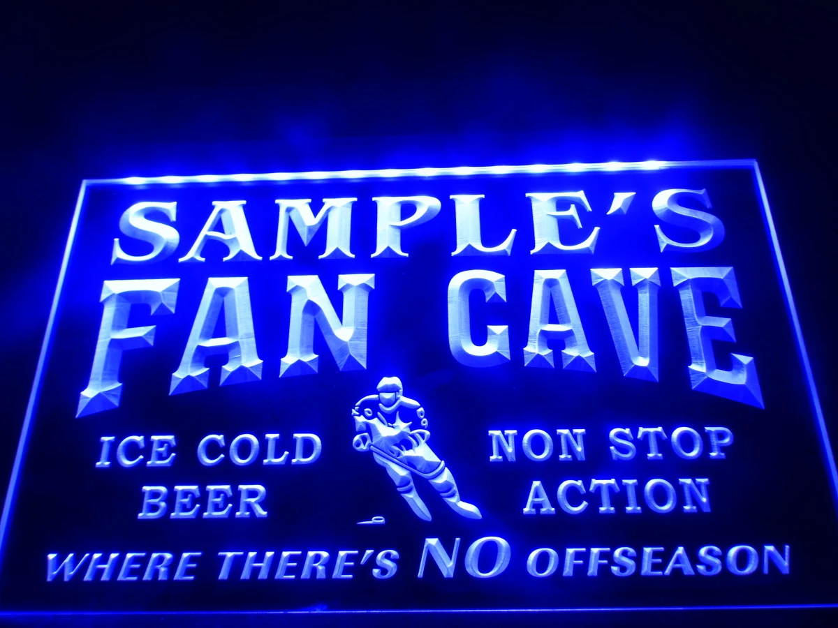 DZ067 Name Personalized Custom Hockey Fan Cave Bar Beer Neon Sign Hang dz067-name-personalized-custom-hockey-fan-cave-bar-beer-neon-sign-hang