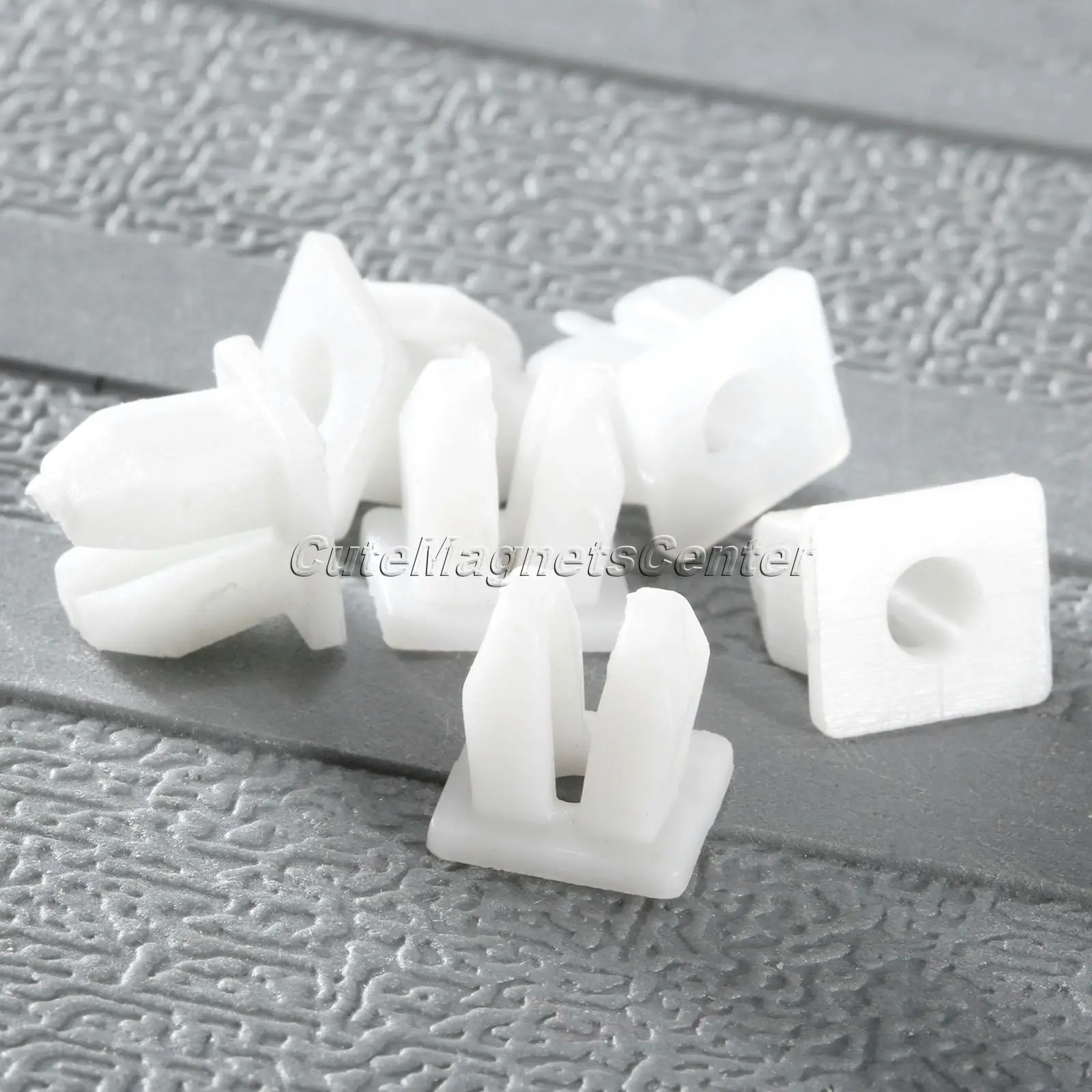 50Pcs Car Styling White Plastic Push Type Fasteners Rivets Fender Clips ...