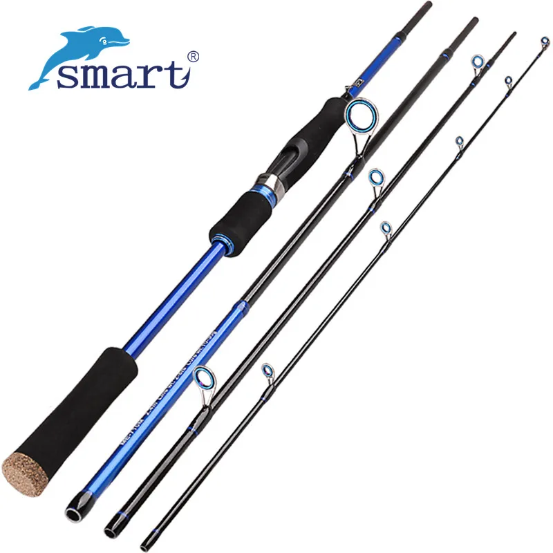 Vara de pesca giratória de fibra de carbono, vara de pesca telescópica ...