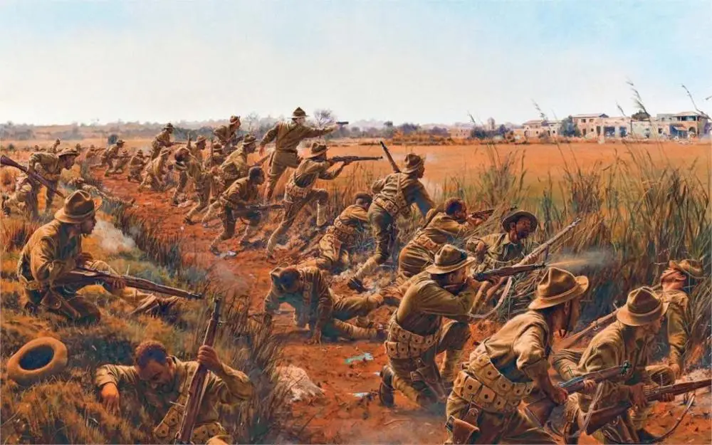Art first world war 1 WW1 battle soldiers Springfield Springfield M1903 ...