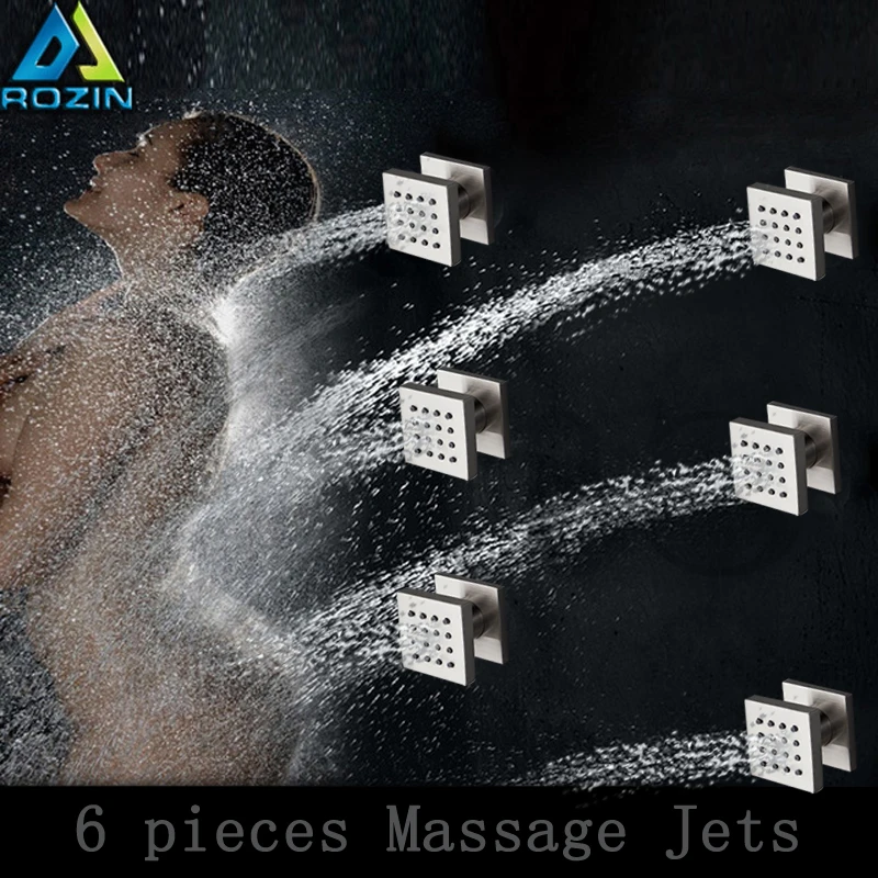 Promotion Brass Body Shower Massage Jets 6 Pcs Body Sprayer Jets ...