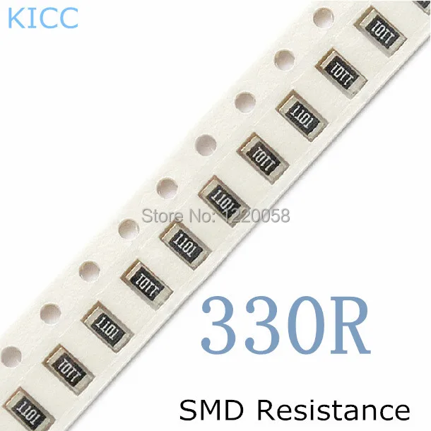 1206 5% 330R 330 ohm SMD Resistance 330E 1/4W Chip Resistor IC (500Pcs ...