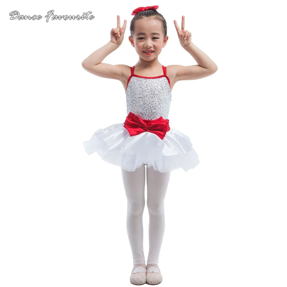 Silver Sequin Bodice Child Ballet Costume Tutu Kid Stage Performance ...