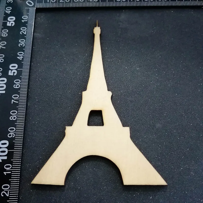 20pcs Blank Unfinished the Eiffel Tower Wood Shape Cut Out DIY Wooden ...