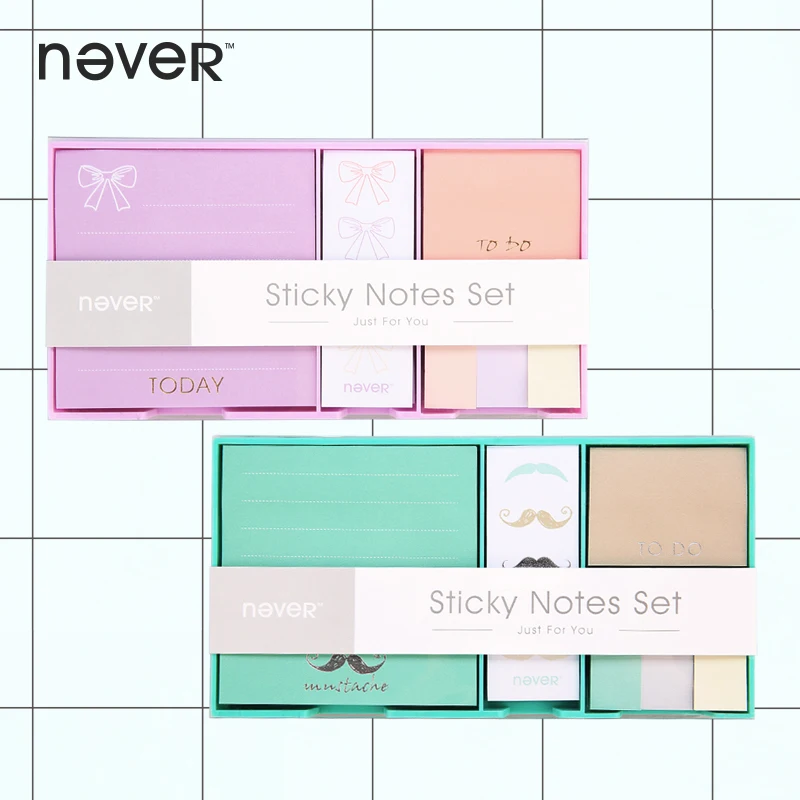 never Noties posted Set,notes,sticky notes,stationery|light green ...