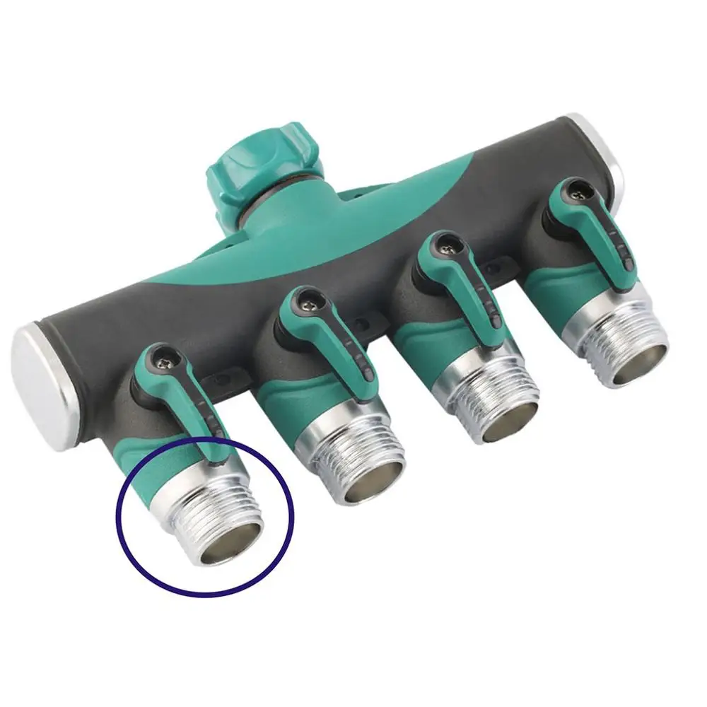 Garden Hose Pipe Splitter Four-way Faucet Splitter Drip Irrigation ...