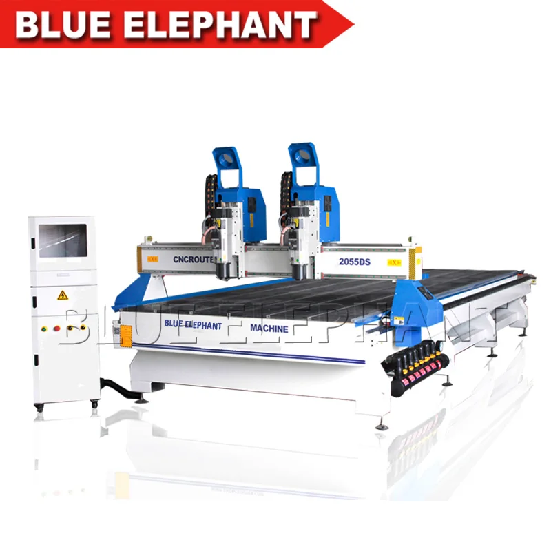 Blue Elephant 2055 cnc router multi head large work table , large cnc ...