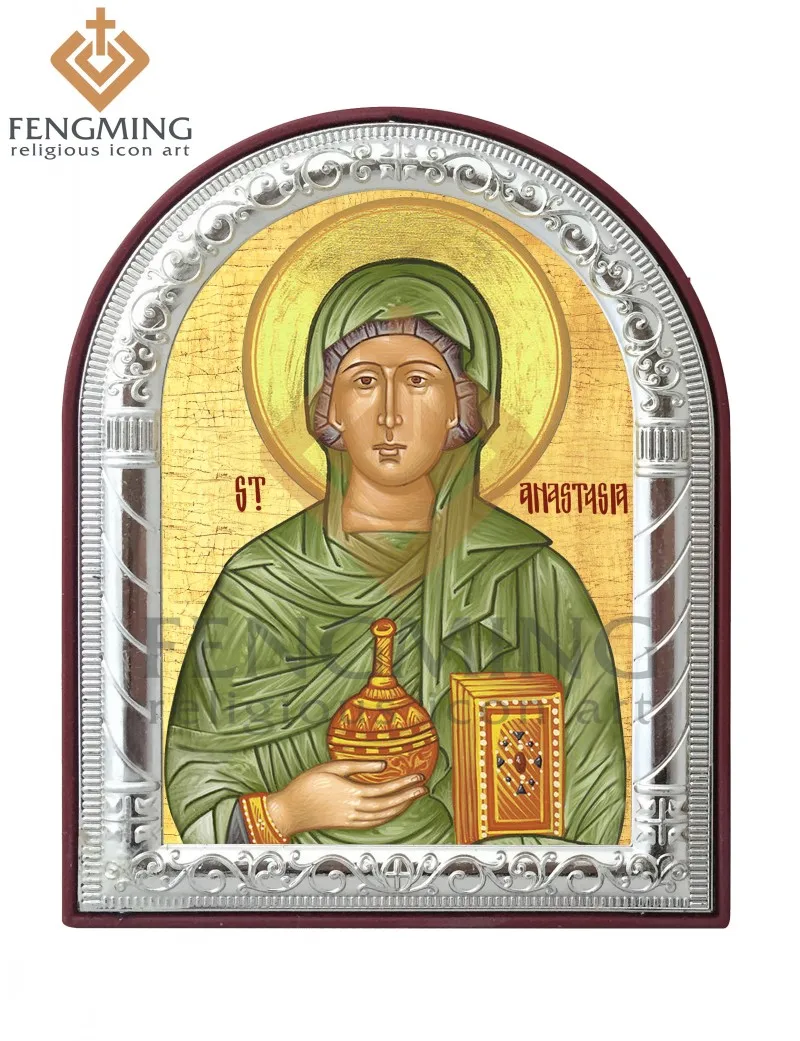 New Design Saint Anastasia Rare Byzantine Greek Orthodox Religious Icon ...