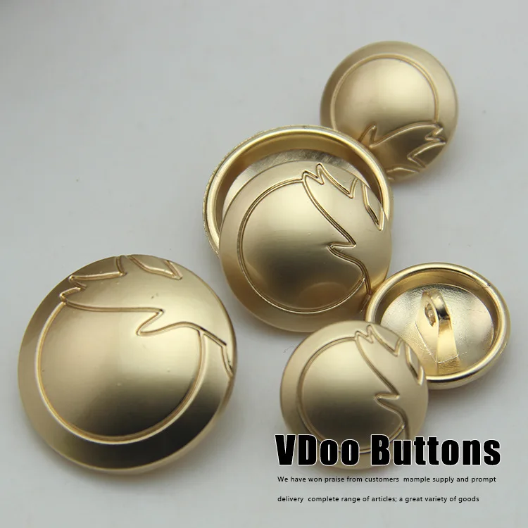 Free shipping South Korean high end custom buttons pure metal clasp ...