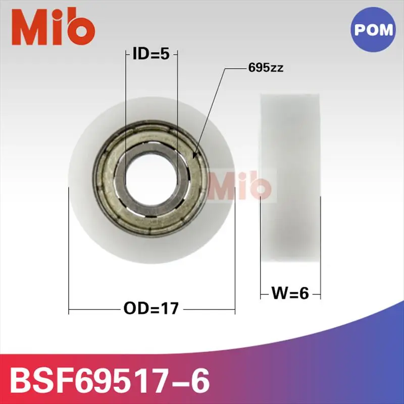 1pcs/lot Medical Equipment Minisize Bearing 695zz 695z 695 Pom Plastic ...