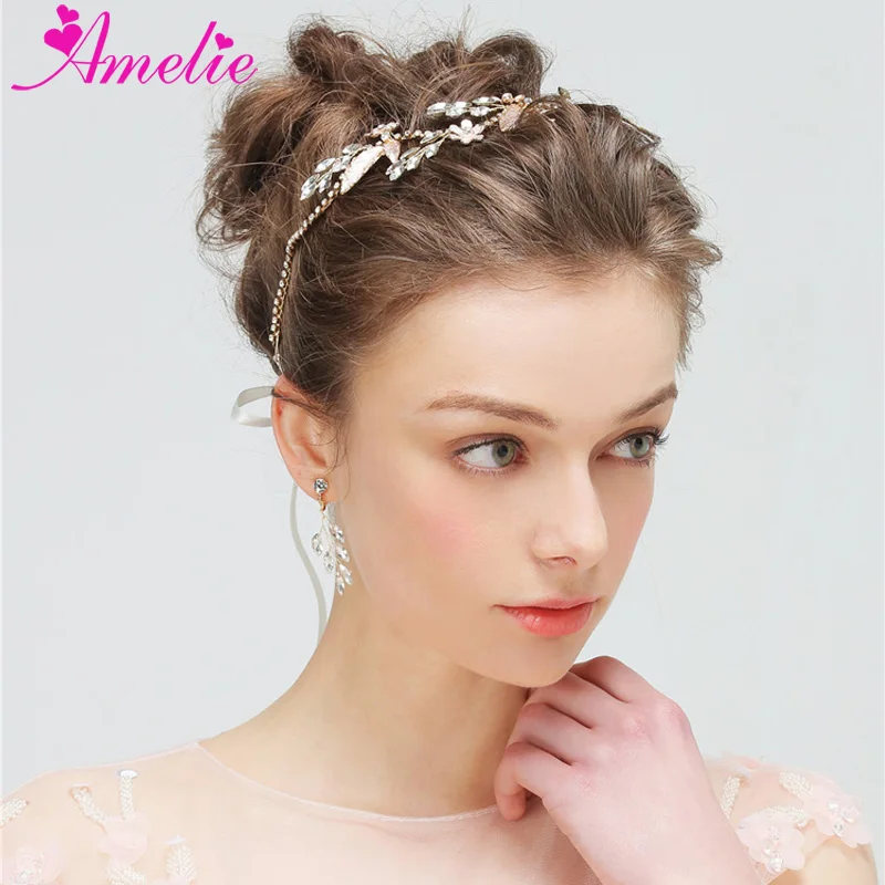 Wedding Headdress Delicate Marquise Stones Bridal Hair Vine And Earring