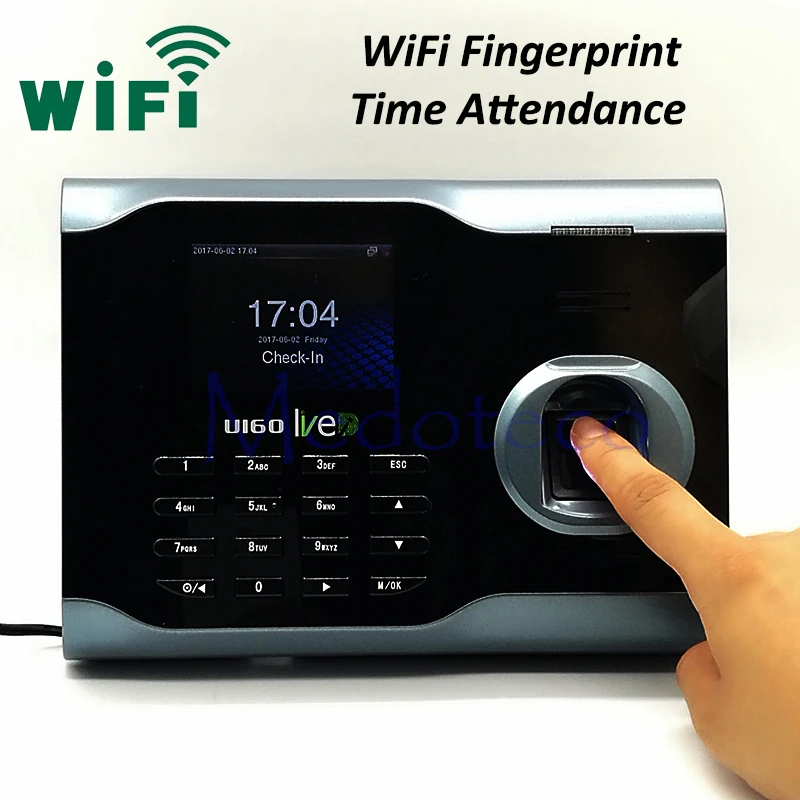 U160 Wifi Biometric Fingerprint Time Attendance Employee Electronic ...