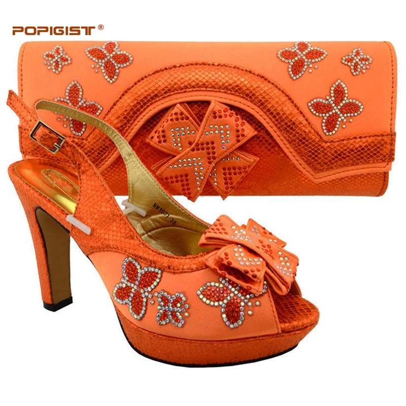 Summer Orange color lady Shoe Women Pumps Sexy Platform High Heels ...