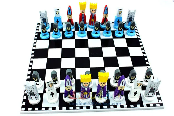 Funny-Cartoon-Figure-Chess-Pieces-Child-s-Gift-Fashion-Cartoon-Style ...