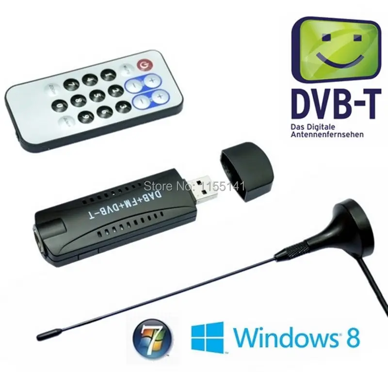 E4000 USB DVB T + RTL SDR Realtek RTL2832U + R820T DVB T Tuner Receiver ...