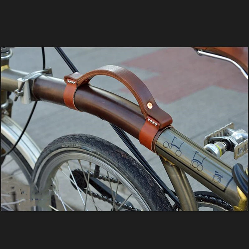 Folding Bicycle Leather Strap Frame Protection For Brompton Bike ...