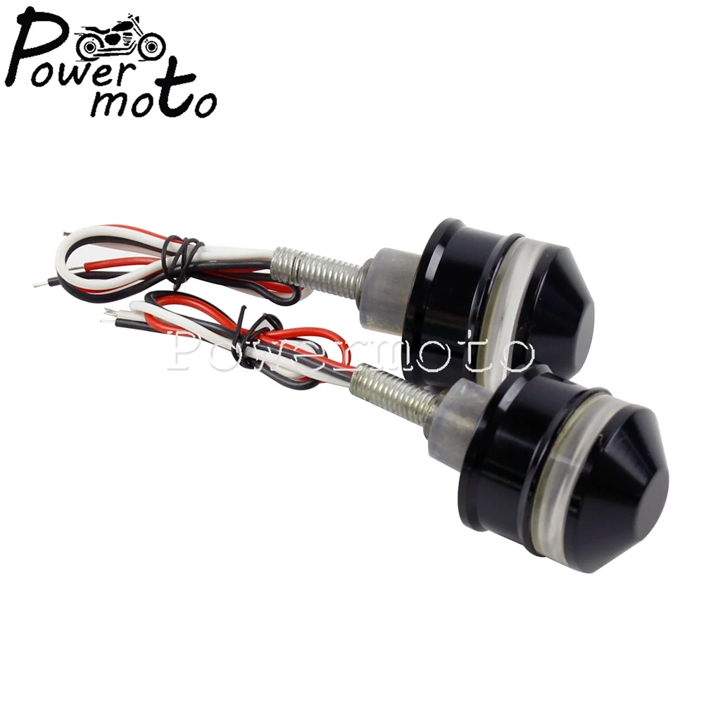 Universal Motorcycle 1" Handleber LED Turn Signals For Harley Cafe ...