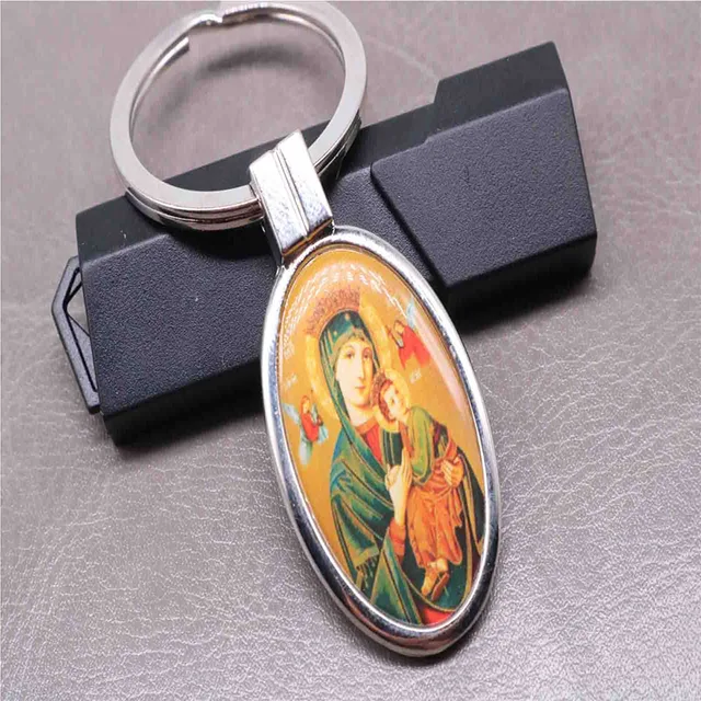 Religious Charm Icon Jesus Key Chain Jewelry Car Keychain Orb Gift ...
