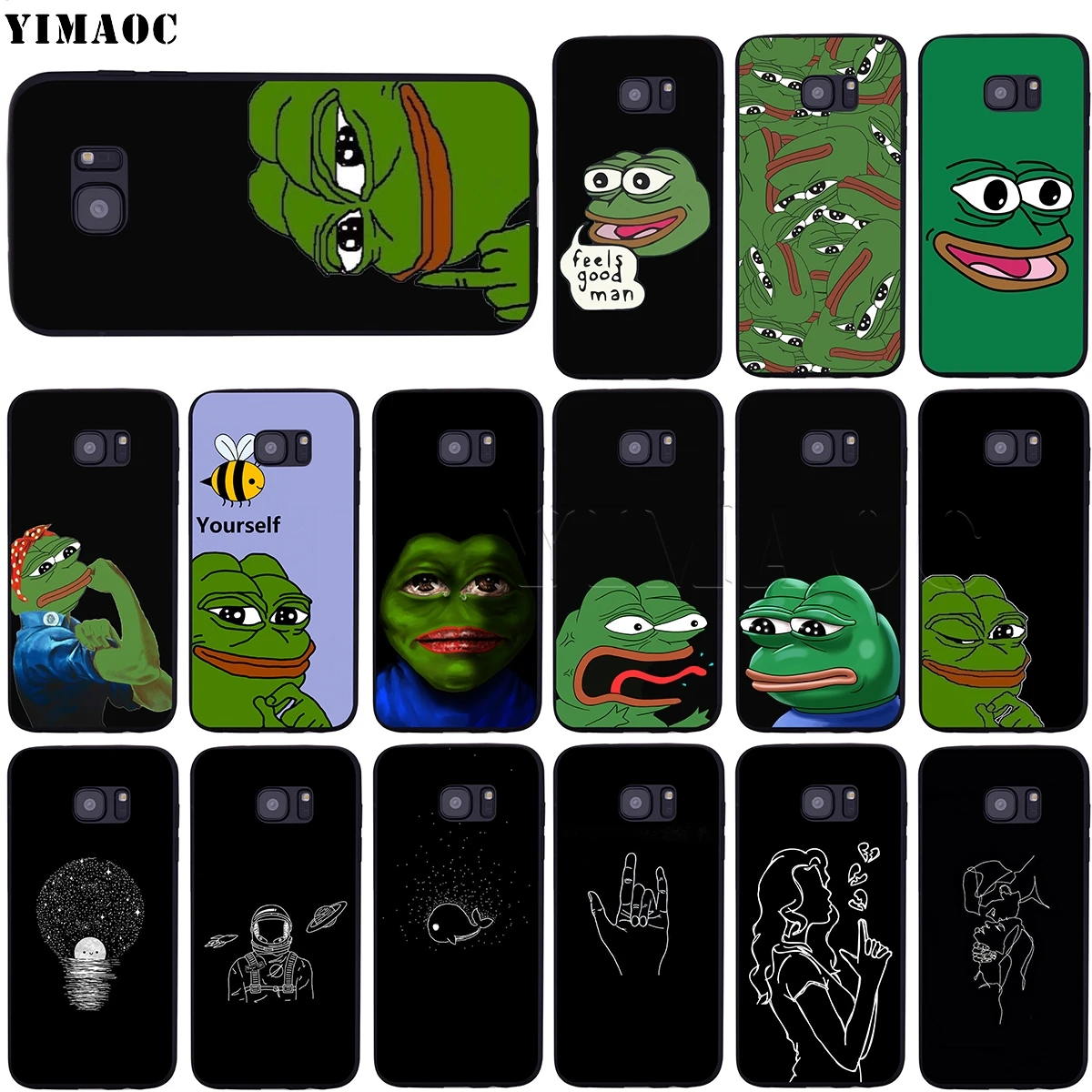 YIMAOC Pepe the Frog Soft Silicone Case for Samsung Galaxy S6 S7 Edge ...