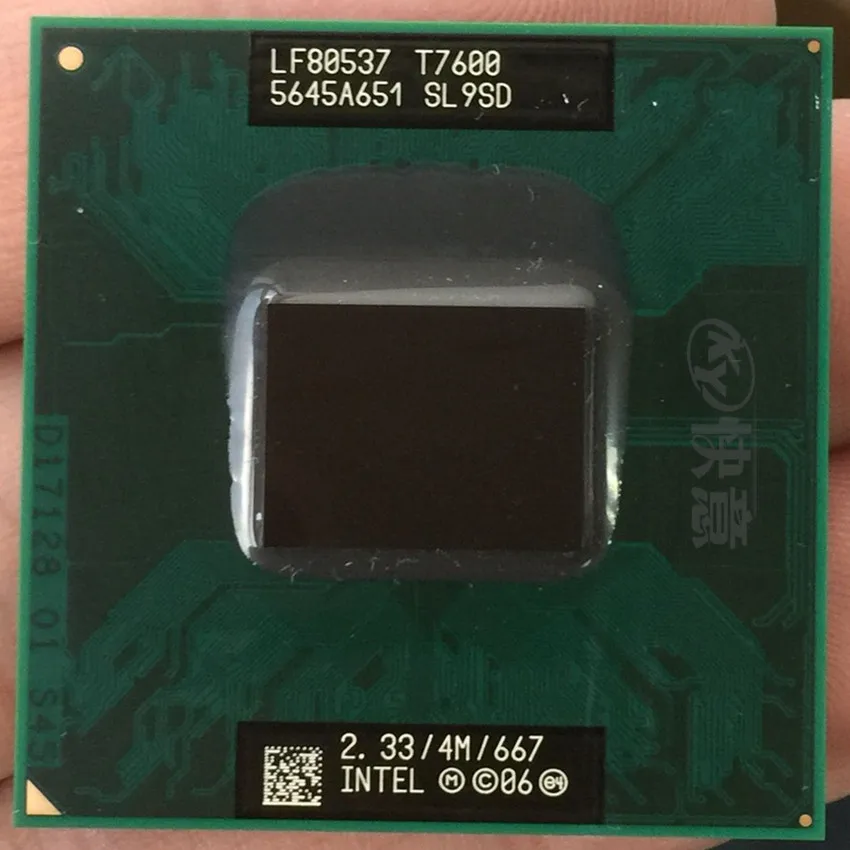 Intel CPU laptop Core 2 Duo T7600 CPU 4M Socket 479 Cache/2.33GHz/667 ...