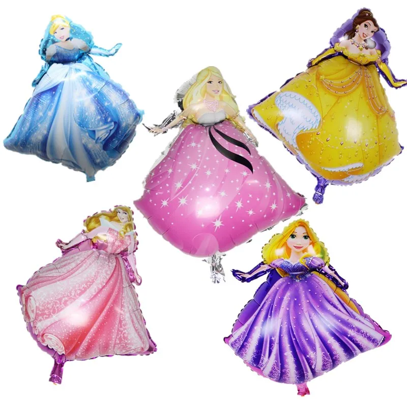 QGQYGAVJ 5pcs/lot New Cartoon Princess Helium Foil Balloons Princess ...