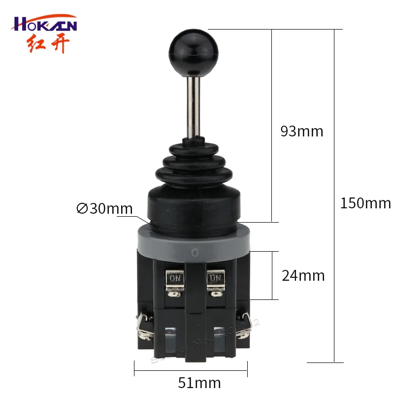 30mm Joystick Switch 4 Position 4no Momentary Self Latching Spring ...