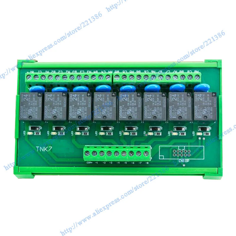 8 Channel 24v 10a Omron Relay Module Driver Board Output Amplifier ...