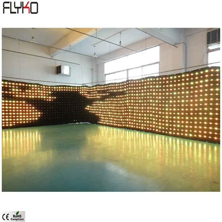 Flyko LED Twinkle Cloth Wedding Party Backdrop Lights led curtain ...