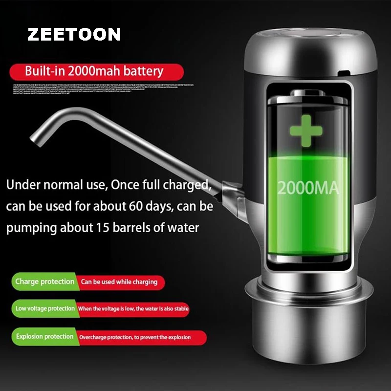 Portable Outdoor Smart Electric Magic Faucet Gallon Bottle Water Pump ...