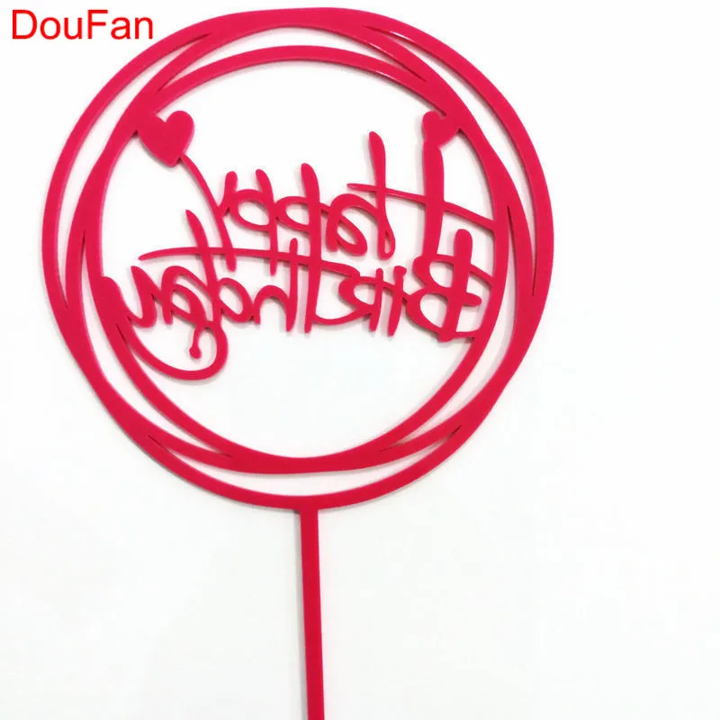 DouFan 1PC HAPPY BIRTHDAY Cake Topper Birthday Party Decorations Kids ...