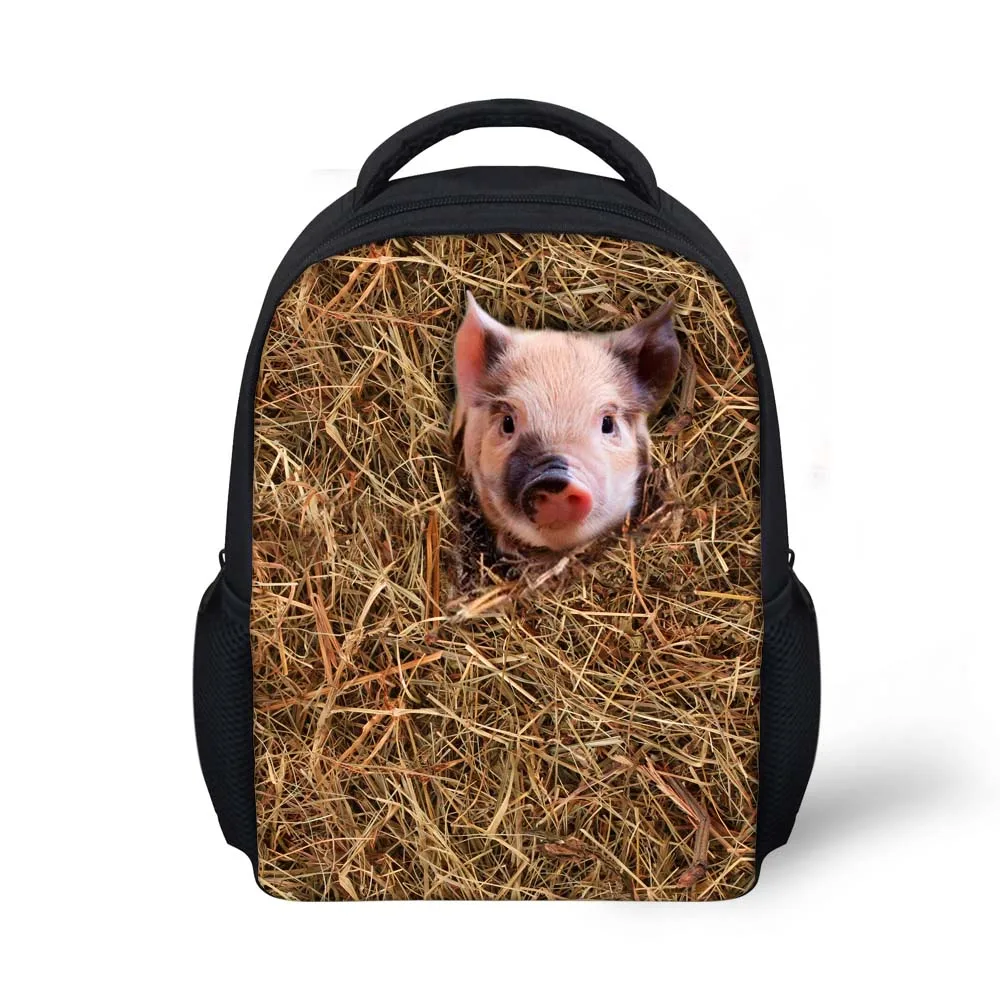 FORUDESIGNS Cute Pig Printing Small School Bags For Baby Girls Boys ...