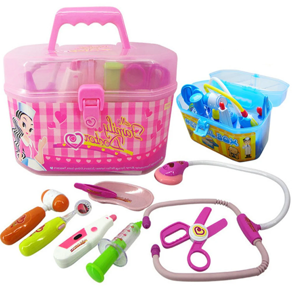 Child Medical Kit Baby Educational Box Light Role Pretend Classic Gift ...