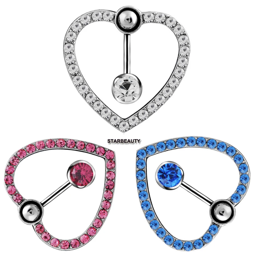 Piercing para pezón con forma de corazón, Piercing para el pezón de ...