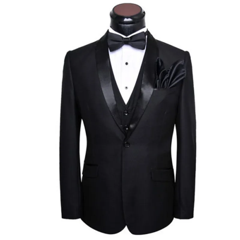 (Casacos + Calça + Colete) novos Homens Ternos Slim Fit Tuxedo Marca ...