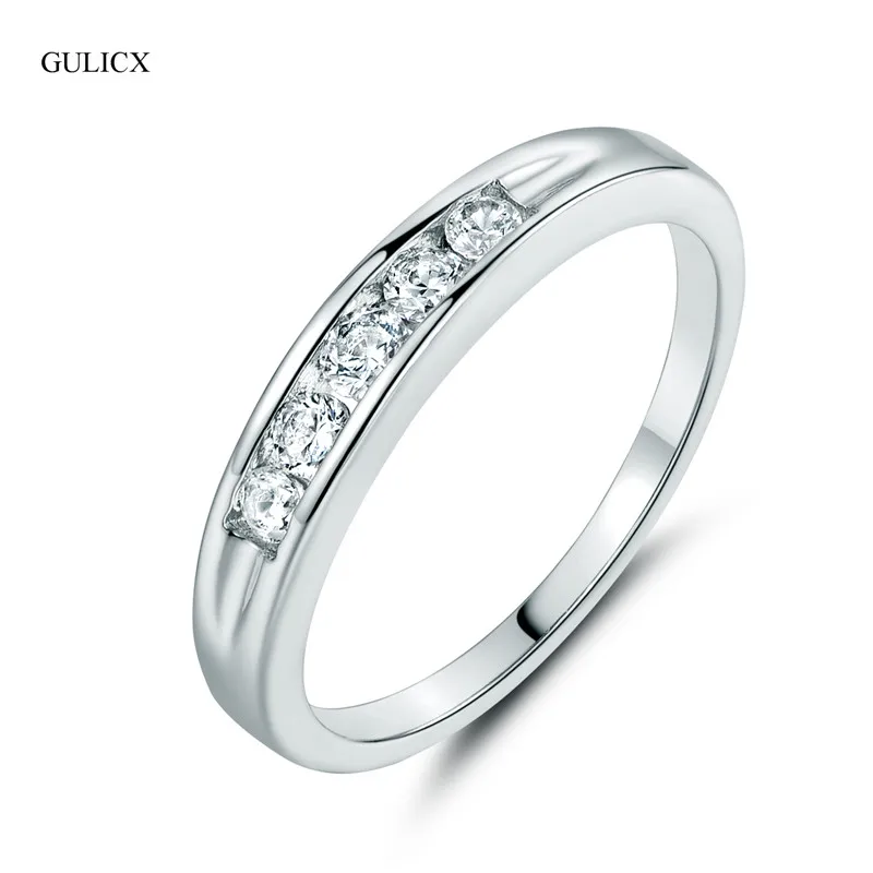 GULICX Brand 2016 Trendy Plain Crystal Paved Finger Ring for Women ...