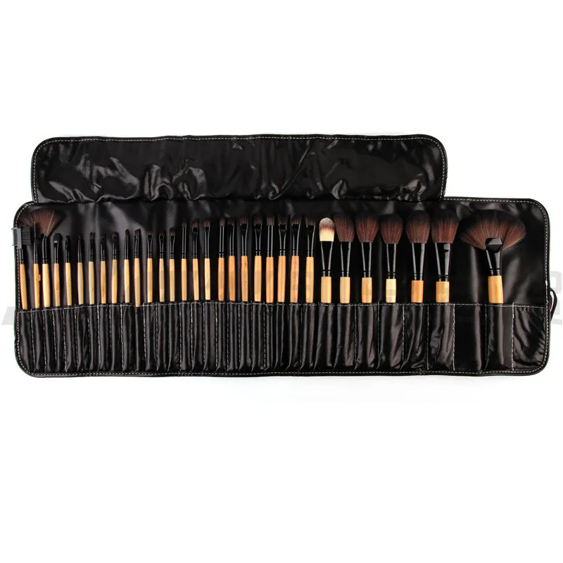 High Quality 32Pcs Original Wooden Sticks Makeup Brushes Professional ...