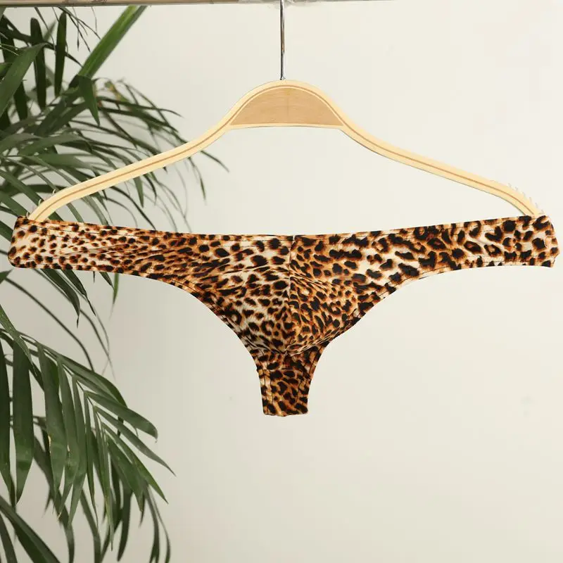 Men's Sexy T Back Thongs G Strings Male Leopard Print Low Rise Man ...