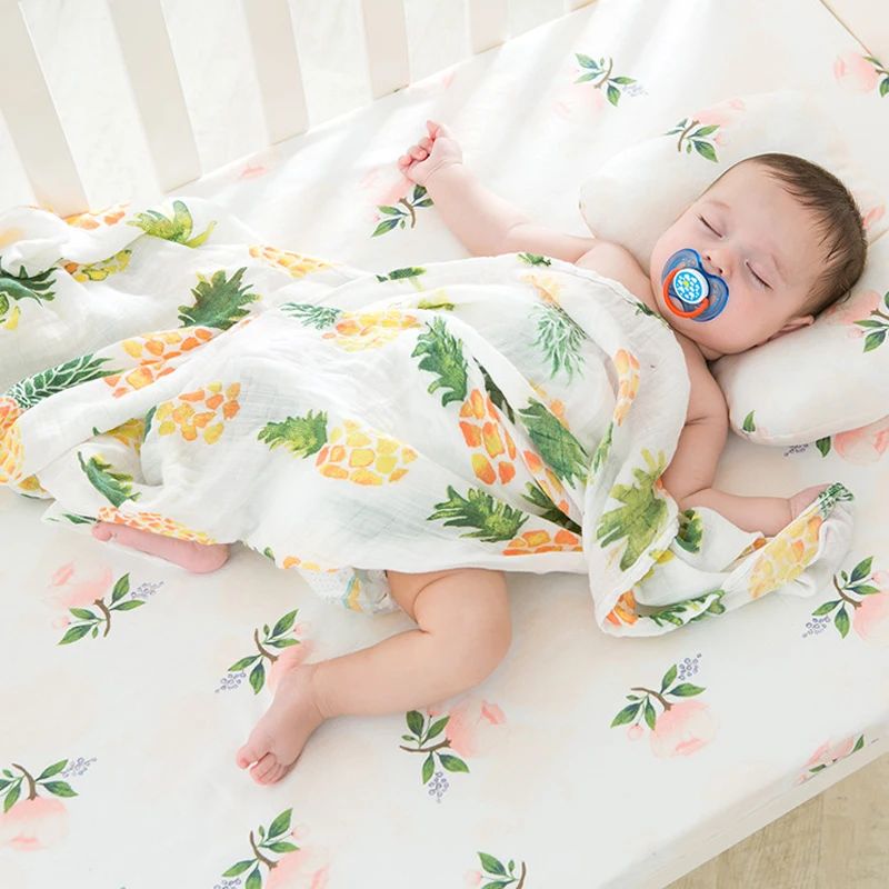 Baby Blanket Muslin Swaddle Wraps 100 % Cotton Bamboo Fiber Baby ...