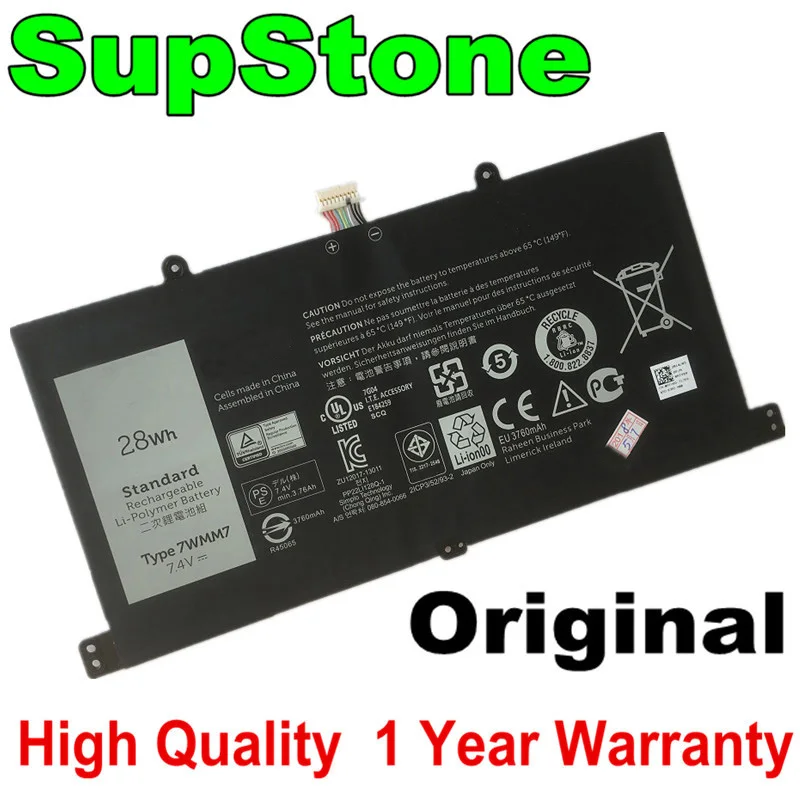 SupStone 28WH New Original 7WMM7 laptop Battery For Dell Venue 11 Pro ...