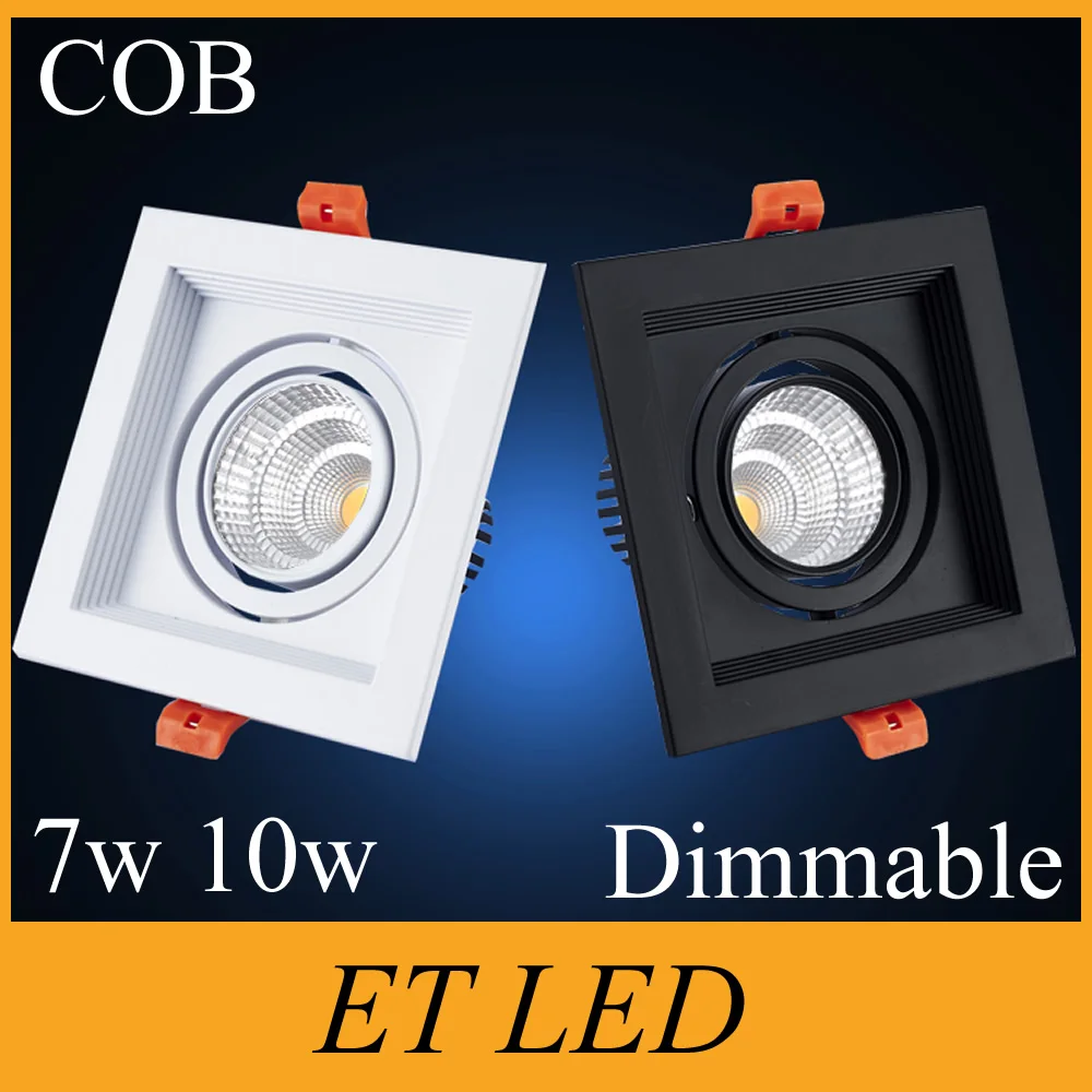 Super Bright Recessed LED Dimmable Downlight COB 7w 10w LED Spot light LED decoration Ceiling ...